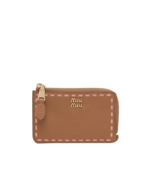 Miu Miu Logo-lettering Zipped Wallet