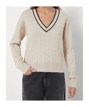 Brunello Cucinelli Cable-knit V-neck Jumper