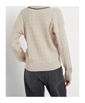 Brunello Cucinelli Cable-knit V-neck Jumper