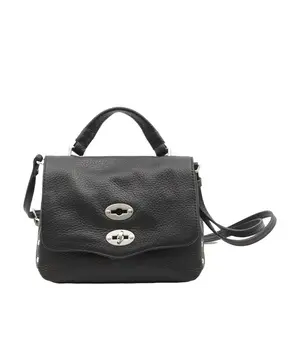 ZANELLATO Studded Top Handle Shoulder Bag - Black