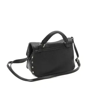 ZANELLATO Studded Top Handle Shoulder Bag - Black