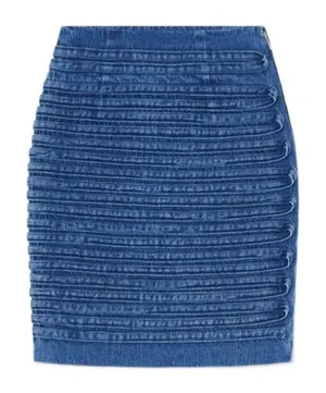 Versace High-waist Panel-detailed Denim Mini Skirt