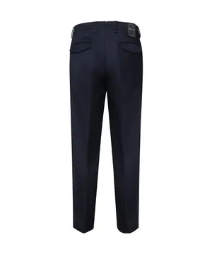 MICHAEL COAL Tailored Zip Closure Pants - Navy
