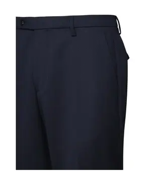MICHAEL COAL Tailored Zip Closure Pants - Navy
