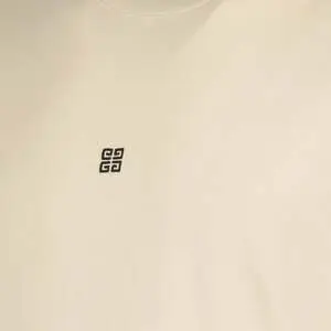 Givenchy 4g Embroidered Crewneck T-shirt - Light Beige