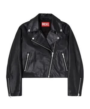 DIESEL® Leather Biker Jacket - Black
