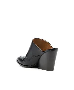 Stella McCartney Square-toe Slip-on Mules With Logo Heel Detail
