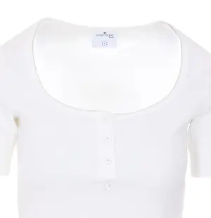 COURREGES Logo Embroidered Top