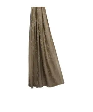 Max Mara Jacquard Wool Stole - Khaki