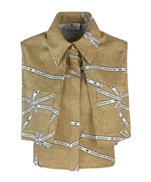 Elisabetta Franchi Sleeveless Shirt With Logo Print