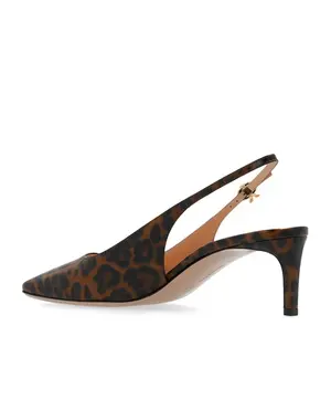 GIANVITO ROSSI Christina Sling 55mm Leopard Print Pumps - Black