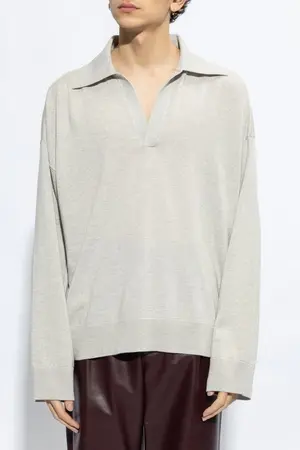 Bottega Veneta Embroidered Knitted Polo Shirt
