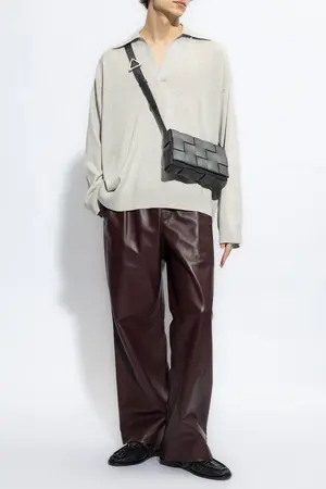 Bottega Veneta Embroidered Knitted Polo Shirt
