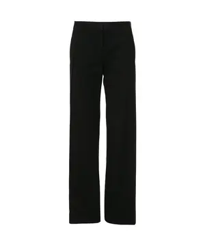 Victoria Beckham Wide-leg Satin-trim Trousers