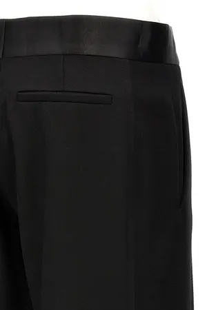 Victoria Beckham Wide-leg Satin-trim Trousers