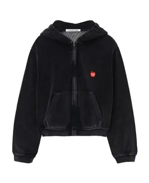 Alexander Wang Full Zip Velvet Hoodie