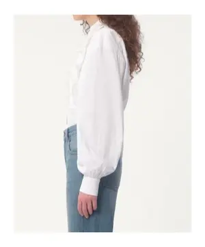 Valentino Garavani Embroidered Ruffle Blouse