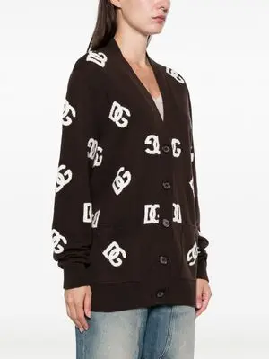 Dolce & Gabbana Dg Monogram V-neck Cardigan