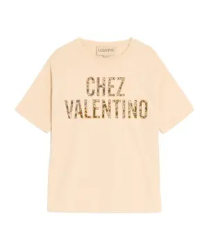 Valentino Garavani Chez Floral Embroidered T-shirt - Birch