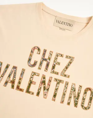 Valentino Garavani Chez Floral Embroidered T-shirt - Birch