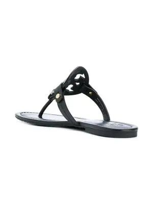 Tory Burch Miller Flat Sandals - Black