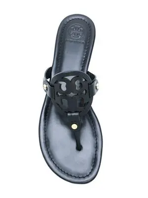 Tory Burch Miller Flat Sandals - Black