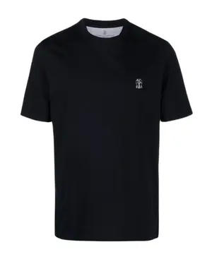 Brunello Cucinelli Logo Printed Crewneck T-shirt - No