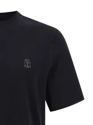 Brunello Cucinelli Logo Printed Crewneck T-shirt - No