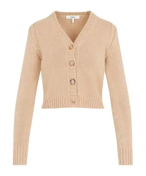 CHLOÉ Chloé Buttoned V-Neck Cardigan