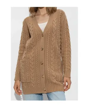 Max Mara V-neck Cable Knit Cardigan