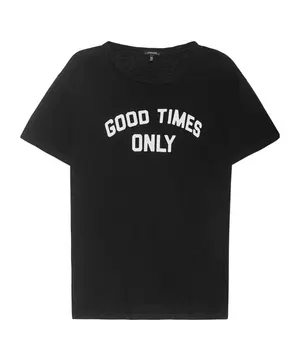 R13 Short Sleeve Crewneck T-shirt With Graphic Print - Black