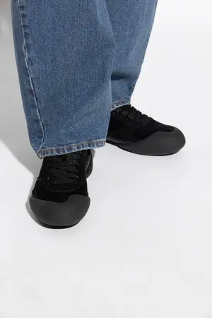Alexander McQueen Round Toe Low Top Sneakers - Black