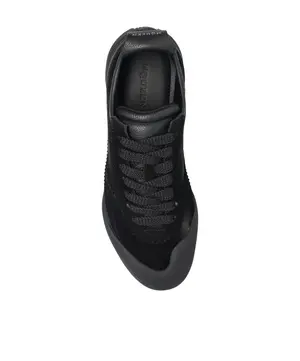 Alexander McQueen Round Toe Low Top Sneakers - Black