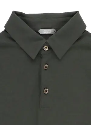 ZANONE Buttoned Polo Shirt - Black