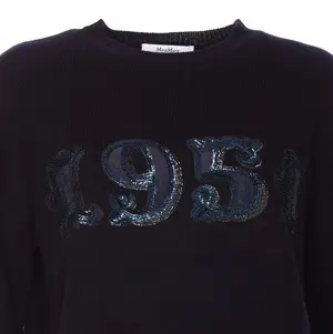 Max Mara Plata Logo Embellished Crewneck Jumper