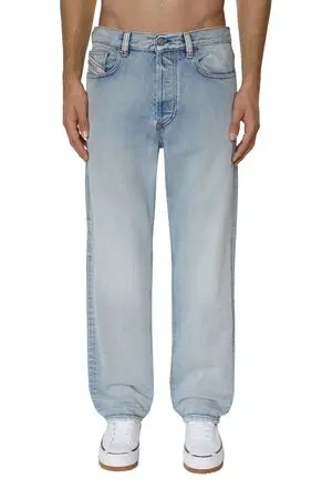 DIESEL® Logo Patch Straight Leg Jeans