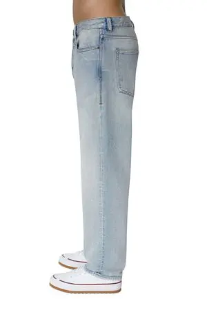 DIESEL® Logo Patch Straight Leg Jeans