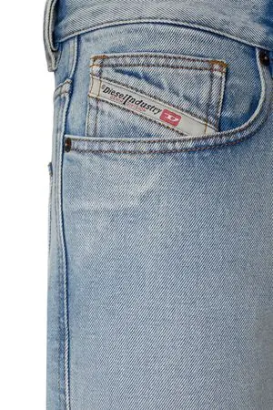DIESEL® Logo Patch Straight Leg Jeans