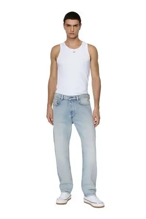DIESEL® Logo Patch Straight Leg Jeans