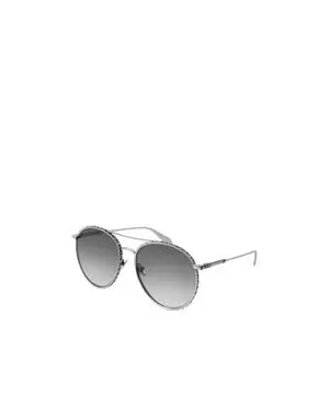 Alexander McQueen Logo Detail Aviator Sunglasses - Gray
