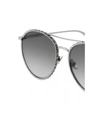Alexander McQueen Logo Detail Aviator Sunglasses