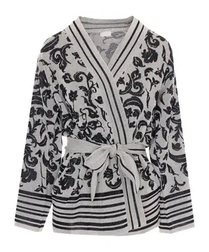 Liu Jo Liu Jo Belted Floral Knitted Jacket No
