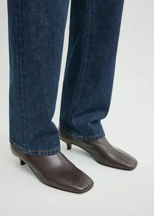 TOTEME Day Square Toe Ankle Boots