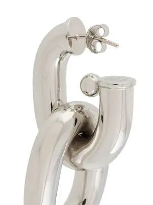 Rabanne Link Hoop Earrings - Gray