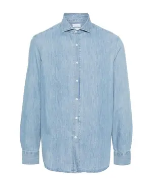 Brunello Cucinelli Long Sleeved Denim Shirt