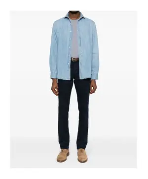 Brunello Cucinelli Long Sleeved Denim Shirt