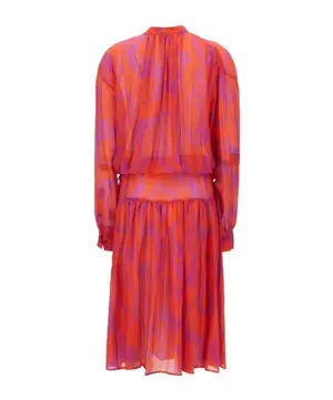 Dries Van Noten Long Sleeve Printed Dress