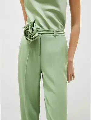 Marella Belted Floral Detail Trousers