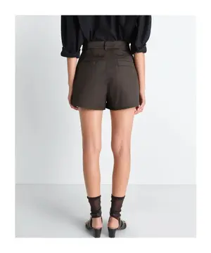 LEMAIRE Button-detailed Twill Shorts - Ristretto