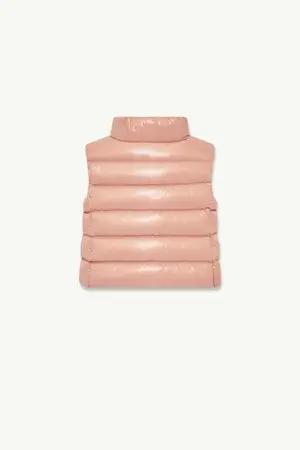 Moncler Padded Vest With High Neck And Logo Patch